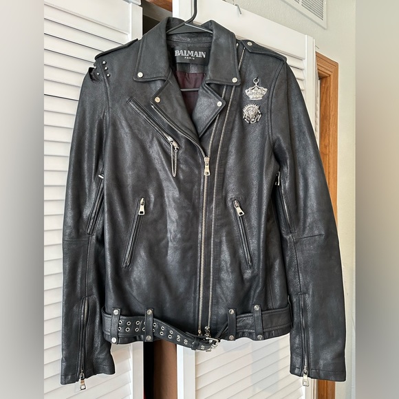 Balmain | Jackets & Coats | Balmain Leather Jacket Moto Punk | Poshmark